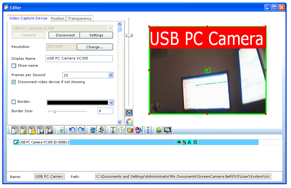 User Manual for ScreenCamera.Net